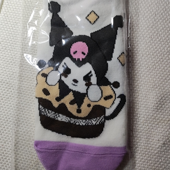 Other | Playful Cartoon Character Socks White And Purple | Poshmark
